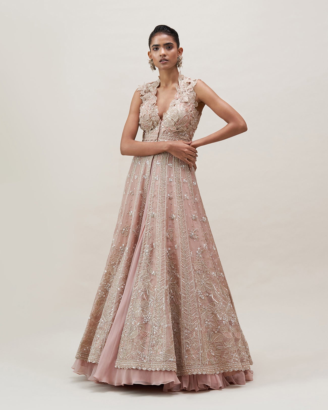 Hibiscus Column Jacket Set