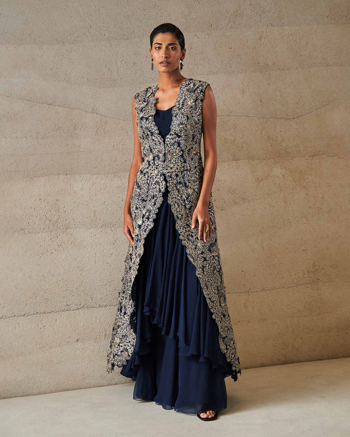 Palm column Jacket Set